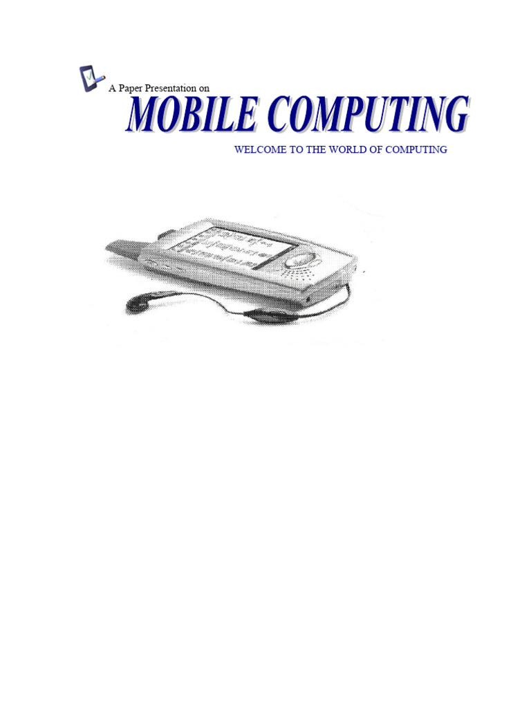 Overview of Mobile Computing Challenges | PDF | Personal Digital Assistant | Computer Network