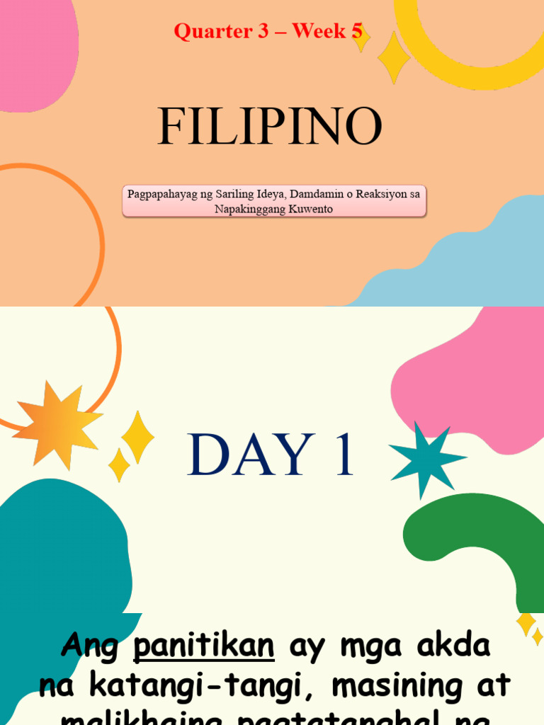 q3 Week5 Filipino | PDF