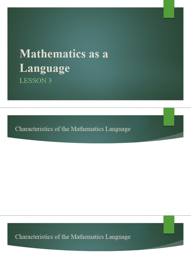 MODULE 2 Mathematics As A Language - 062648 | PDF | Numbers | Mathematics