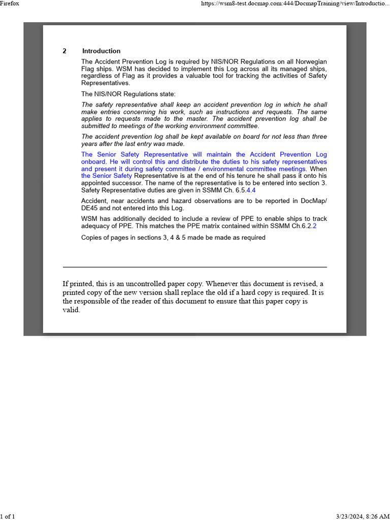 Accident Prevention Log Guidelines | PDF | Technology & Engineering