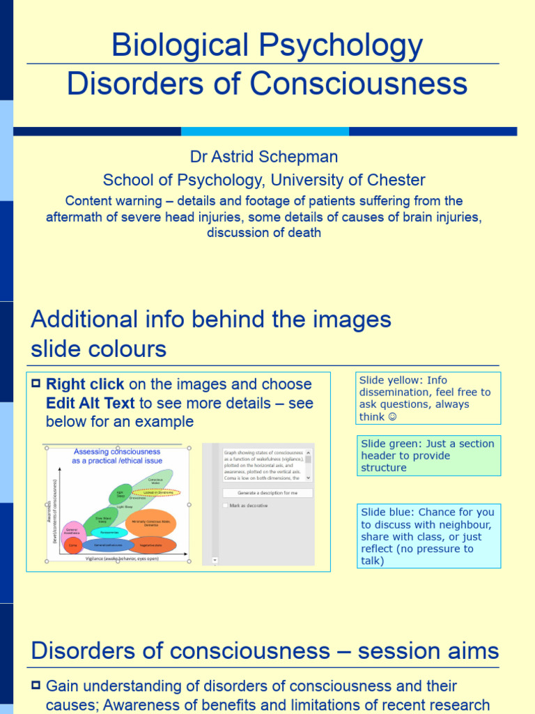 Disorders Consciousness | PDF | Coma | Consciousness
