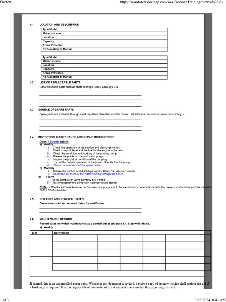 4 Emergency Fire Pump Pdf