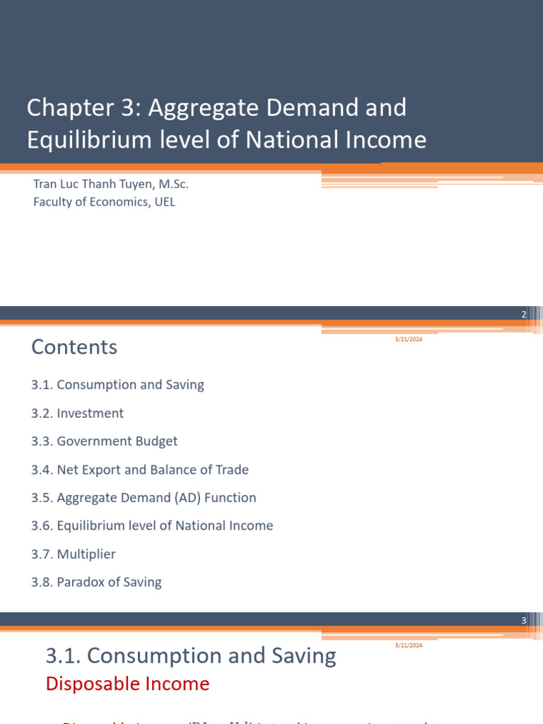 Chap 3 Macro | PDF | Consumption (Economics) | Saving