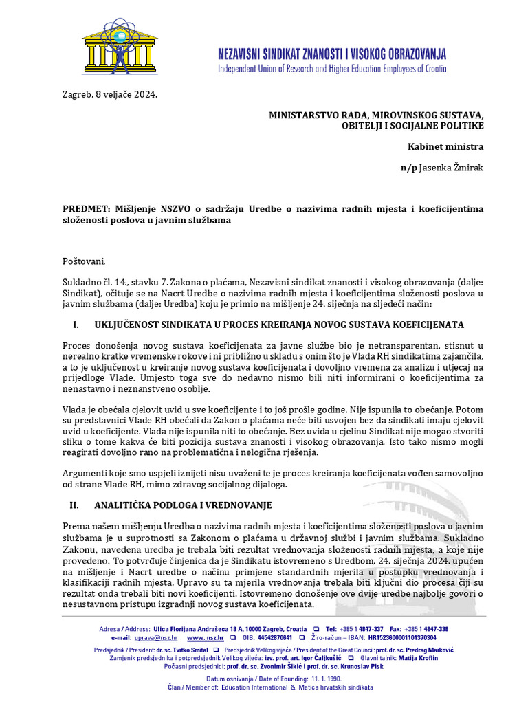 Misljenje Uredba | PDF