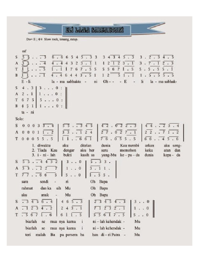 Eli Lama Sabakthani | PDF