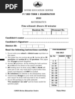 End of Term 2 Examination Mathematics 2024 | PDF | Teaching Methods ...