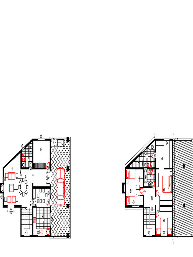 Two-storey-House-With-Terrace-Complete-Project-AutoCAD-Plan | PDF