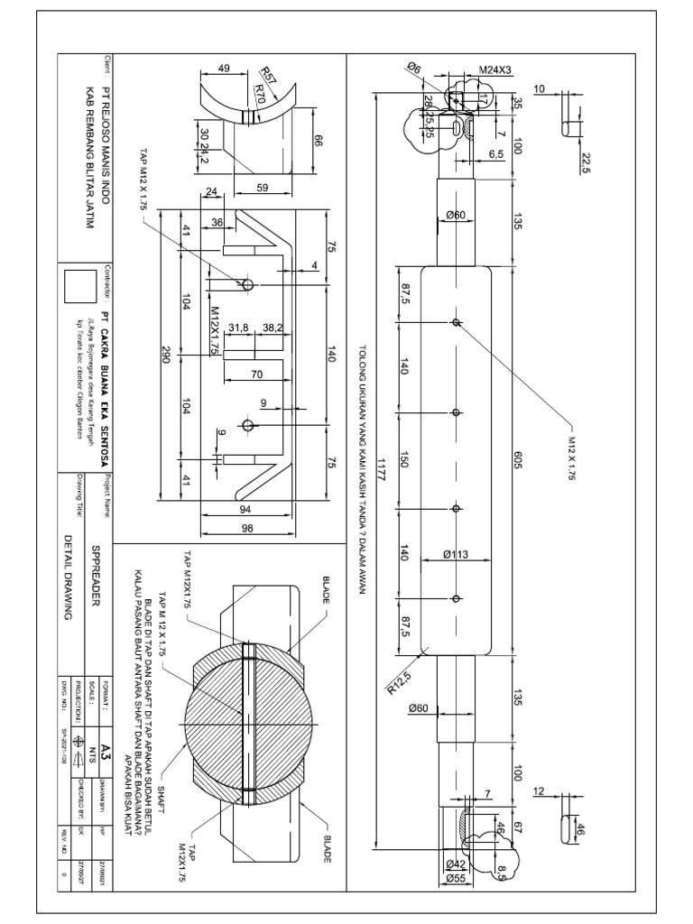 Cad Roll Mechanical Spreader Model | PDF
