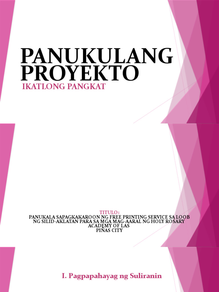Pangkat3 Panukalang Proyekto | PDF