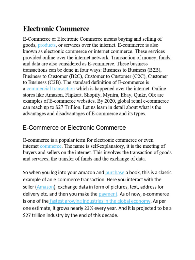 E Commerce | Download Free PDF | E Commerce | Payment System