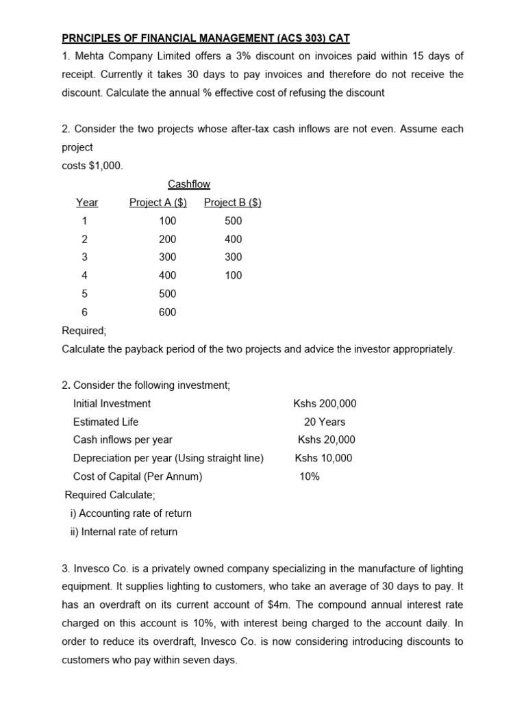 Acs 303 Assignment 2 | PDF | Discounting | Interest
