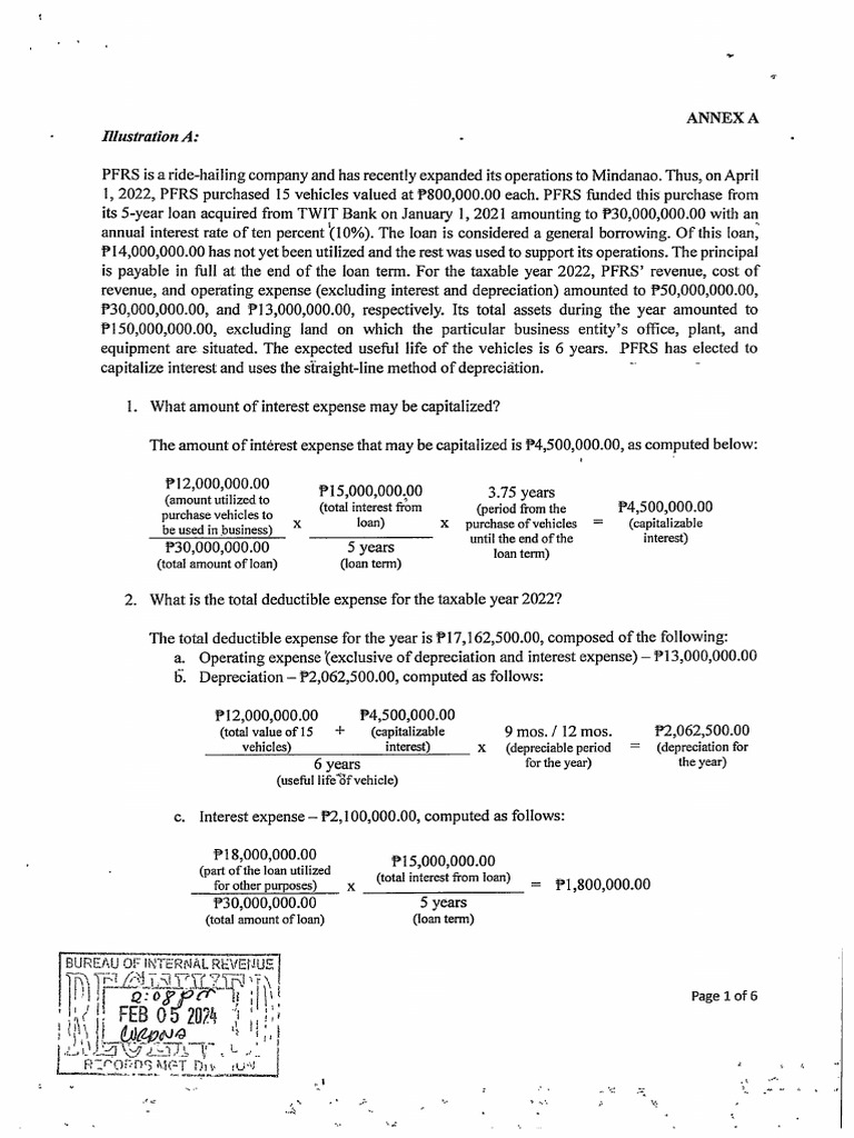 RMC No. 19-2024_Annex A - Illustrations and Accounting Entries | PDF | Expense | Depreciation