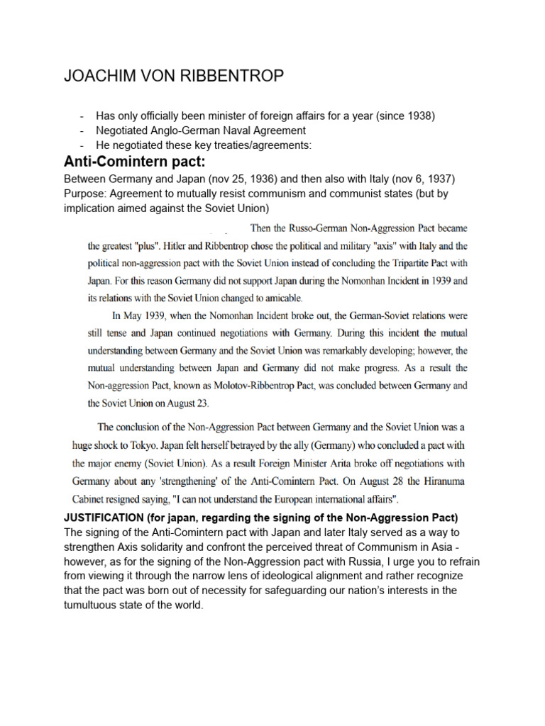 Joachim Von Ribbentrop | PDF