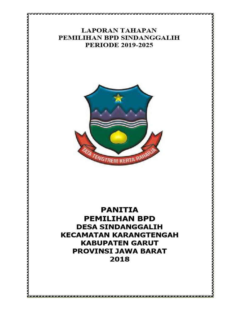 Pemilihan BPD Sindanggalih 2019-2025 | PDF