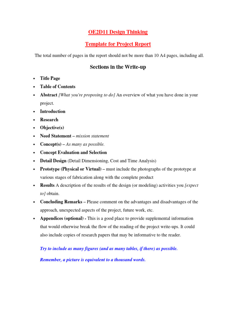 OE2D11 Project Report Format | PDF