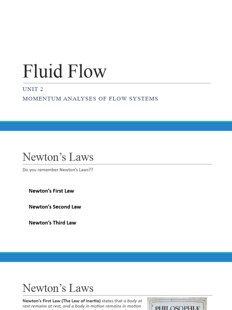 Momentum Analysis in Fluid Flow Systems | PDF | Force | Newton's Laws ...