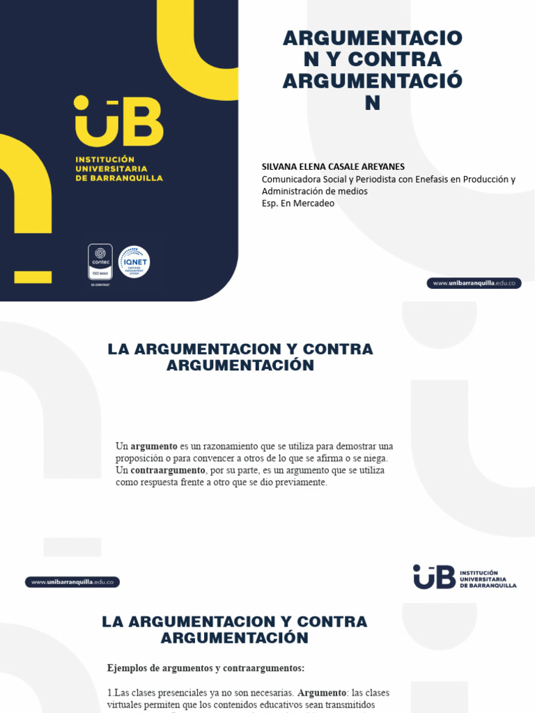 Argumento y Contraargumento | PDF | Argumento