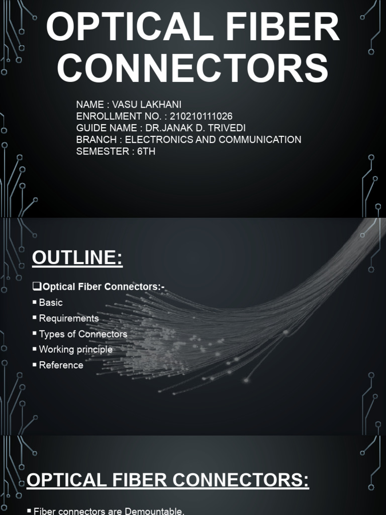 FOC connector | PDF | Optical Fiber | Optics
