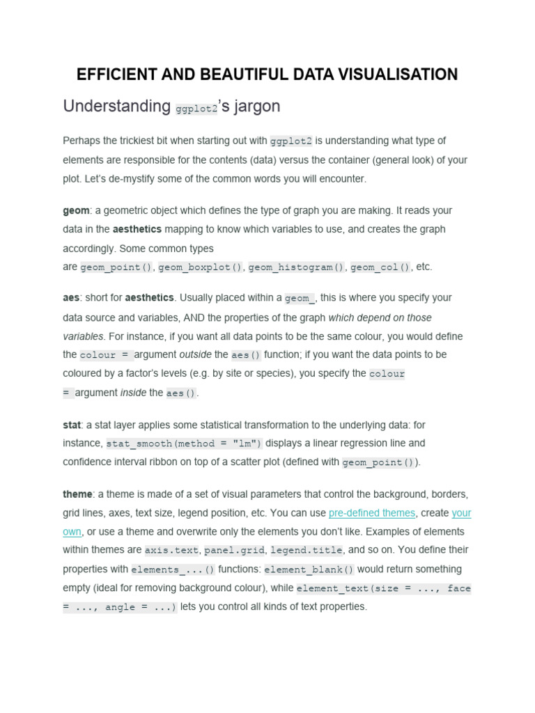 Efficient and Beautiful Data Visualisation | Download Free PDF ...