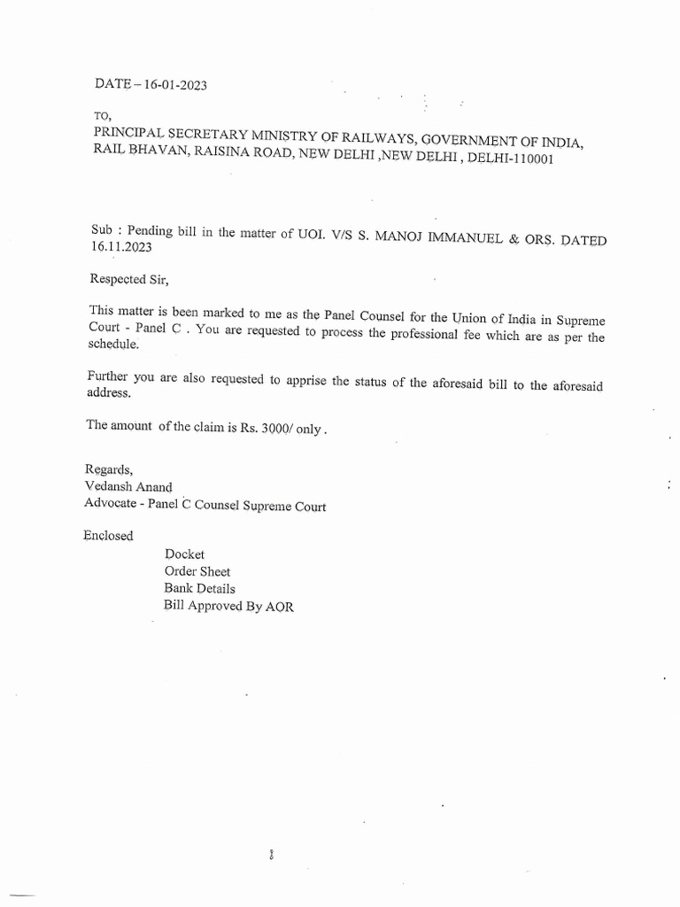 Uoi Vs Manoj Immanuel & Ors. 16.11.2023 | PDF