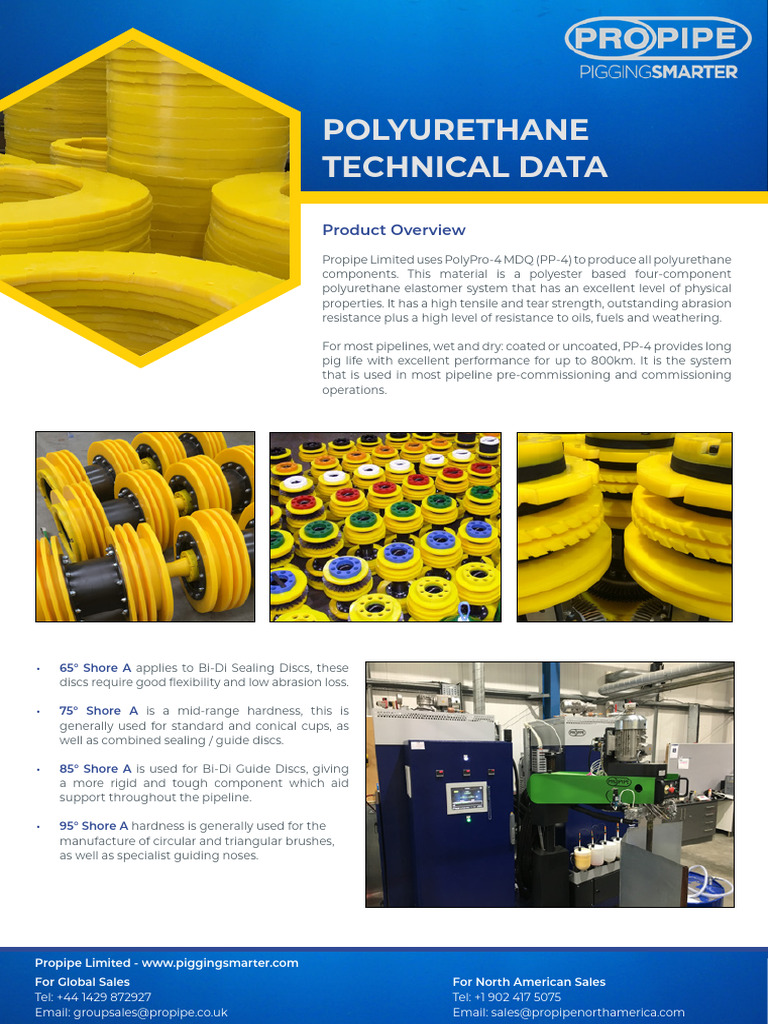 Propipe Polyurethane Technical Data | PDF | Polyurethane | Materials