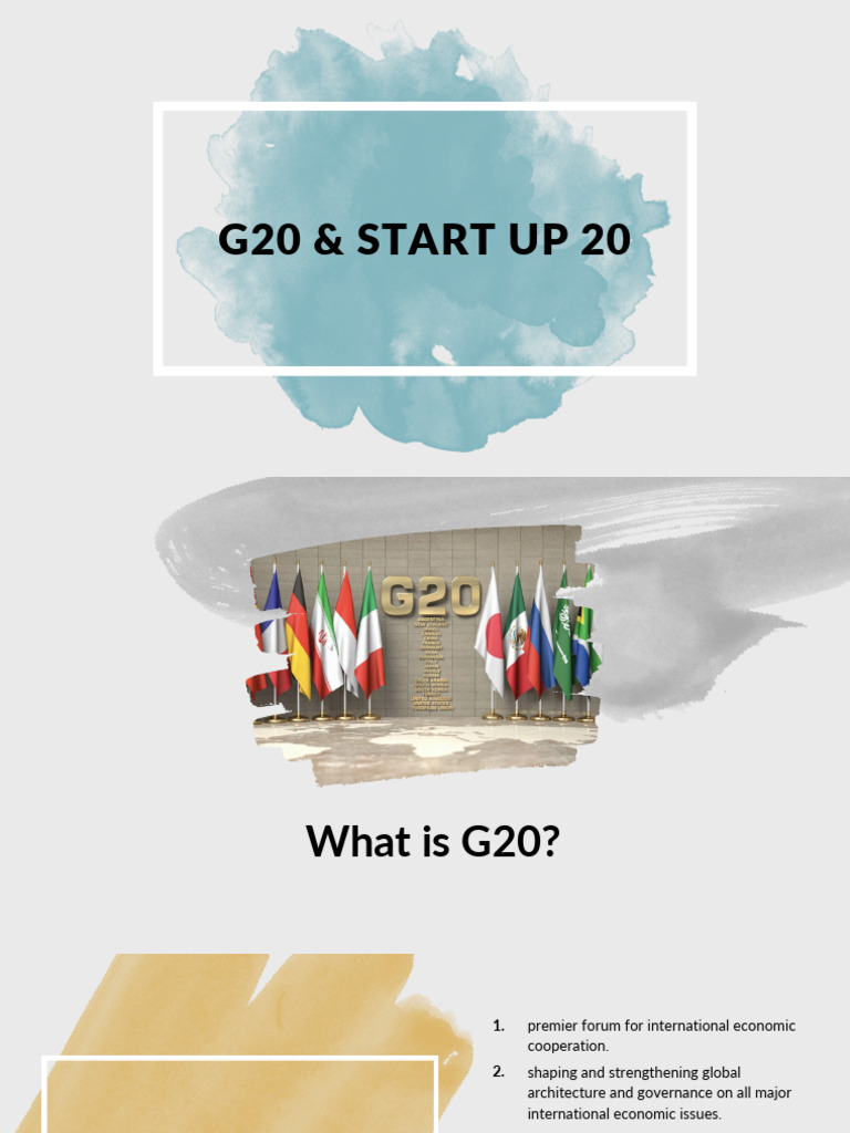G20 & sTART UP 20 | PDF | Global Politics | International Economic ...