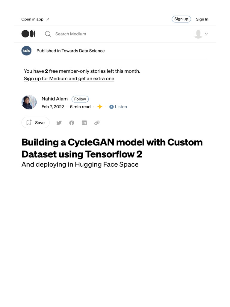Building A CycleGAN Model Using Tensorflow 2 | PDF | Artificial Intelligence | Intelligence (AI ...