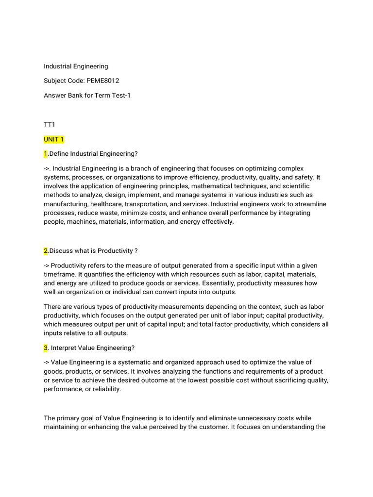 Wa0000. | PDF | Industrial Engineering | Factors Of Production