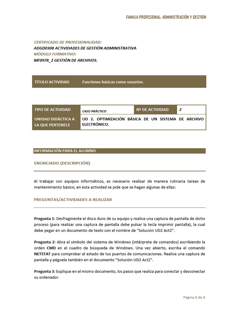 MF0978 - 2 - UD2 - ACTIVIDAD2 - CASO PRÁCTICO Alumno | PDF