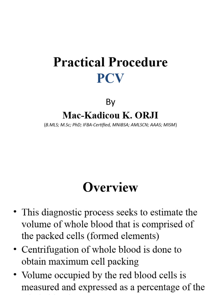 002b Practical Procedure PCV MedStu | PDF