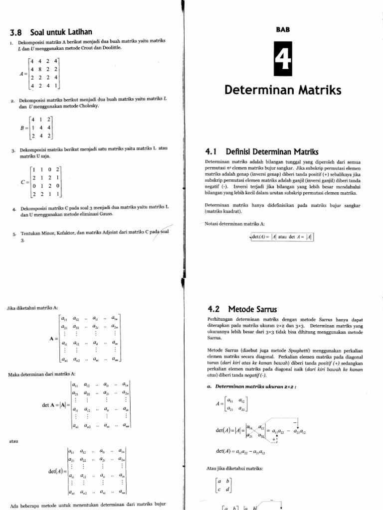 Latihan Dekomposisi Matriks | PDF