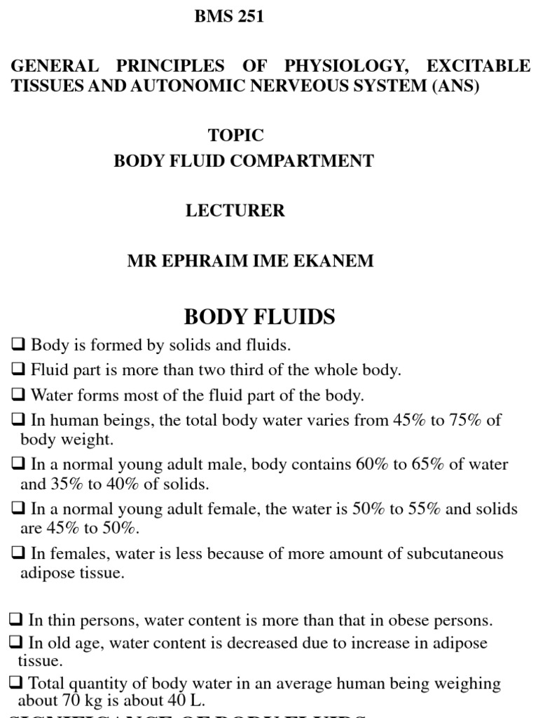3.body Fluid | Download Free PDF | Edema | Dehydration
