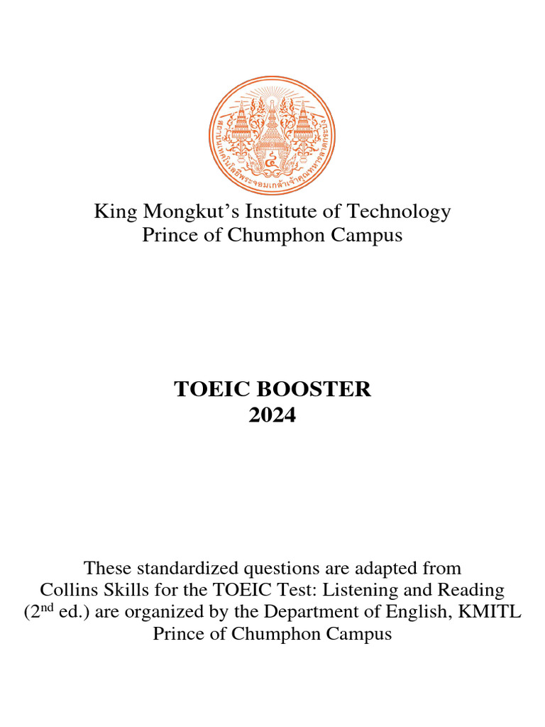TOEIC Workbook 2024 | PDF