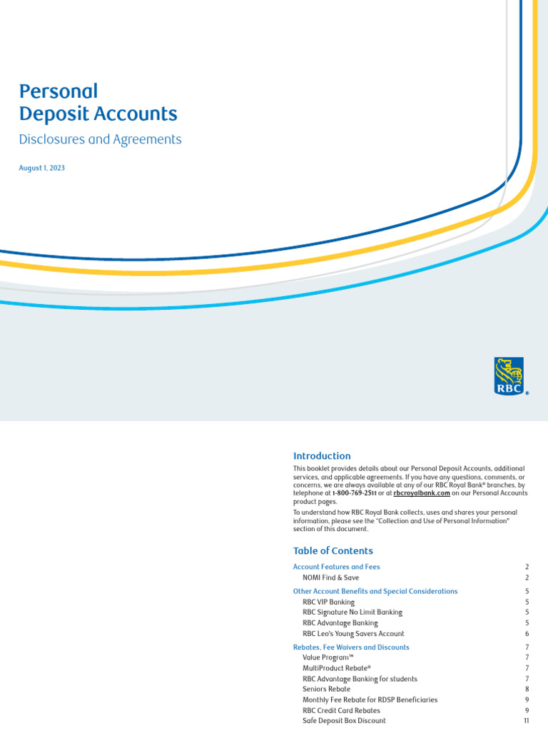 PDA Account Disclosure Booklet | PDF | Credit Card | Overdraft