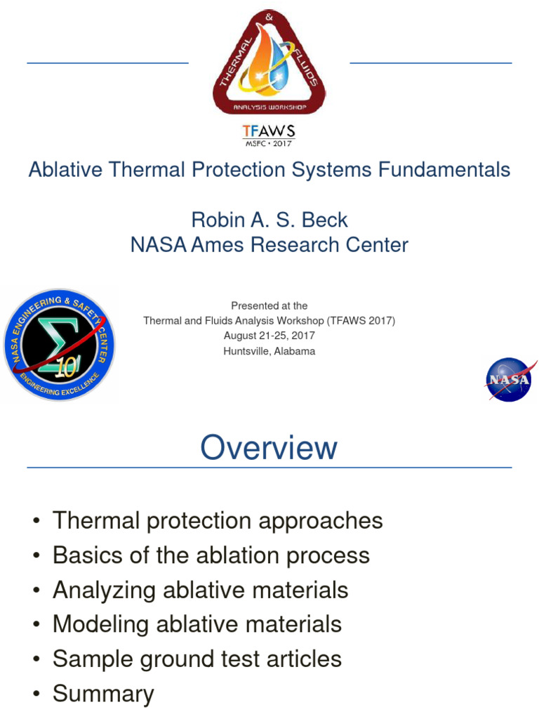 Ablative Thermal Protection Systems Fundamentals | PDF | Atmospheric ...