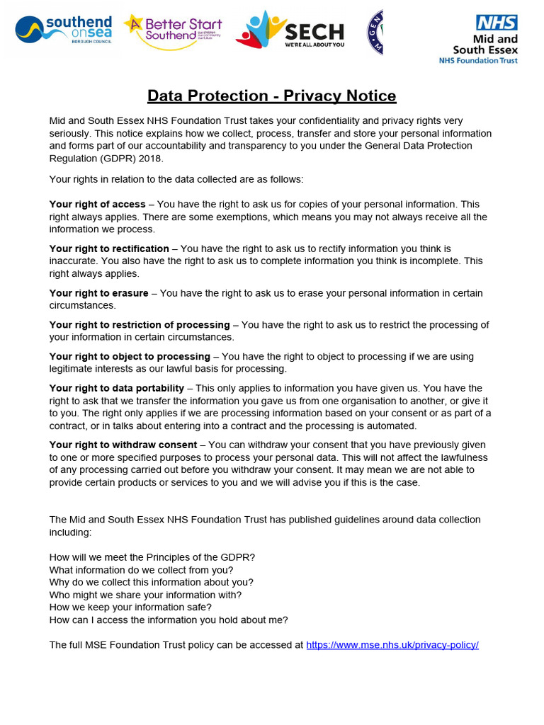 Data Protection | PDF | Information Security | National Health Service