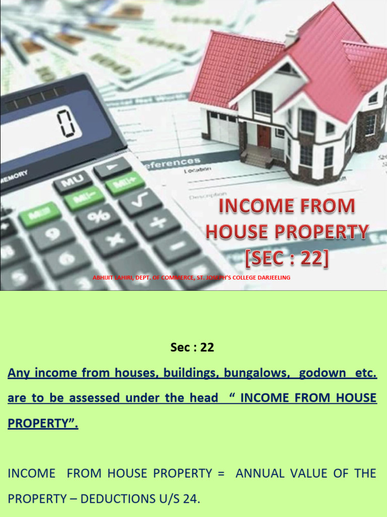 Income from House Property Guide | PDF | Real Estate Appraisal | Renting
