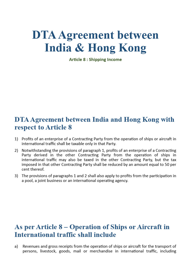 DTA Agreement India and Hongkong Pritesh | PDF | Taxes | Income Tax