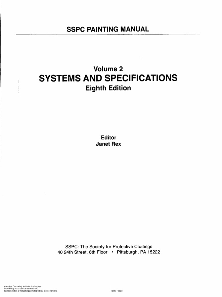 SSPC SYSTEM BOOK Index Vol 2 8th Ed 2000 | PDF | Paint | Coating