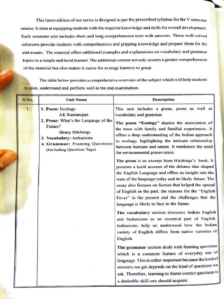 English Unit 1 Part 1 | PDF | English Language | Question