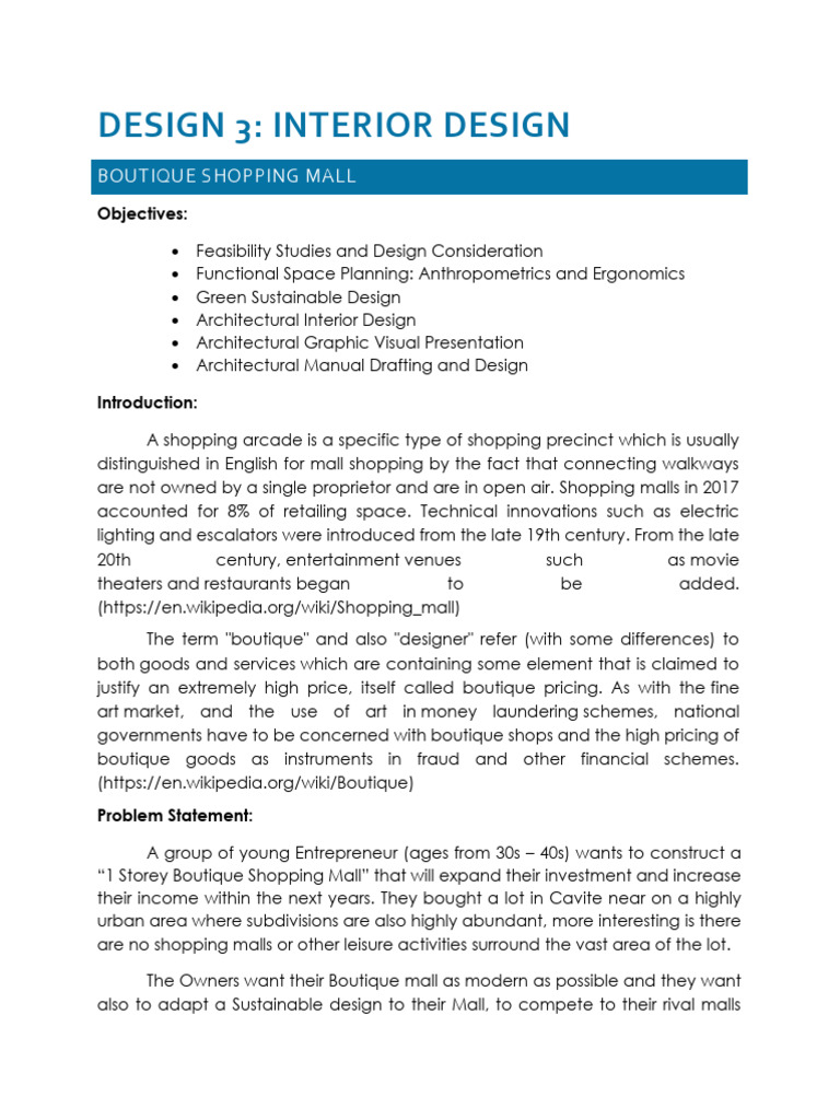 Esquisse 1 Botique Mall D3 | PDF | Shopping Mall