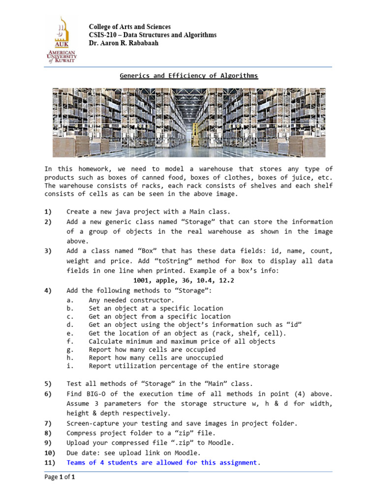HW - Generic and Eff Algo-02 | PDF