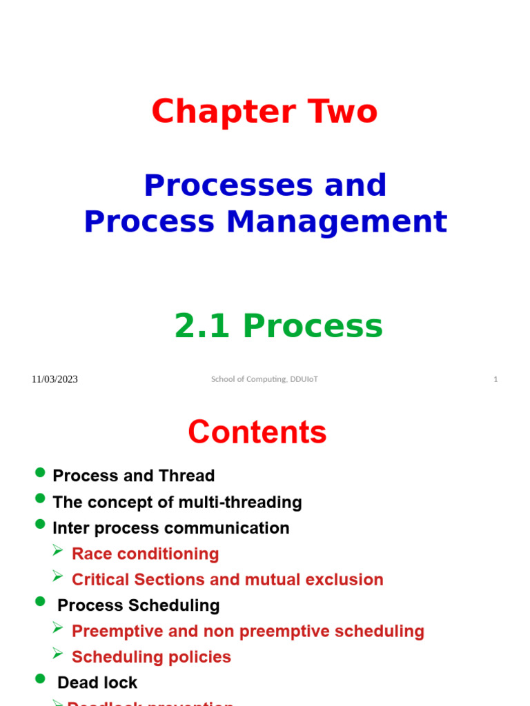 Chapter 2 Processes and Process Management | PDF | Process (Computing) | Thread (Computing)