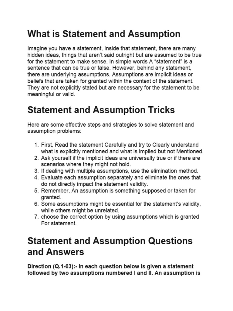 Statement and Assumption | PDF | Fiscal Policy | Airport