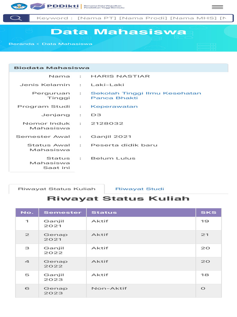 PDDikti - Pangkalan Data Pendidikan Tinggi | PDF