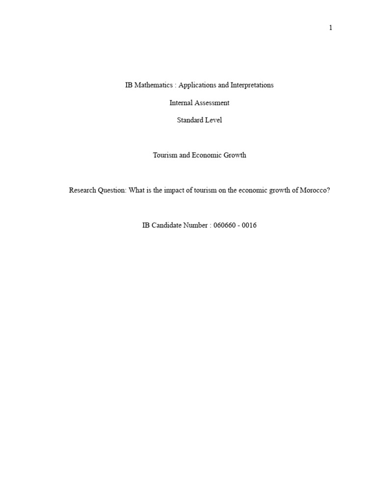IB Mathematics Internal Assessment - Standard Level | PDF | Chi Squared ...