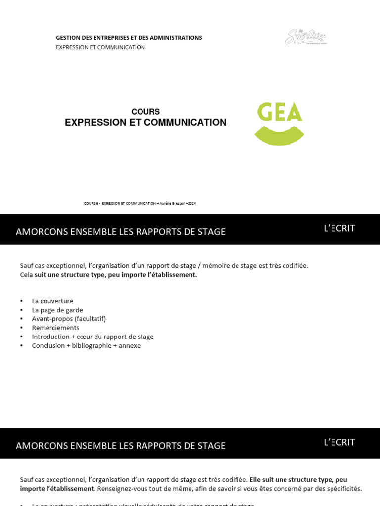 Consigne Rapport | PDF