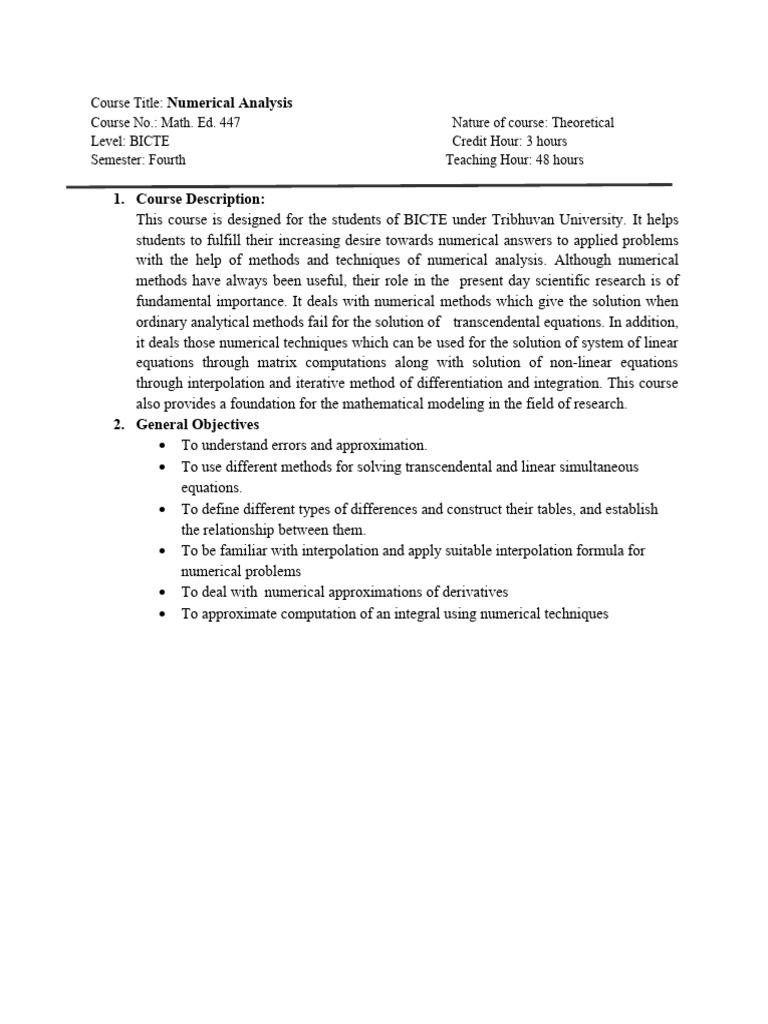 Math Ed 447 Numerical Analysis_Updated | PDF | Numerical Analysis ... Math Ed 447 Numerical Analysis_Updated | PDF | Numerical Analysis ...