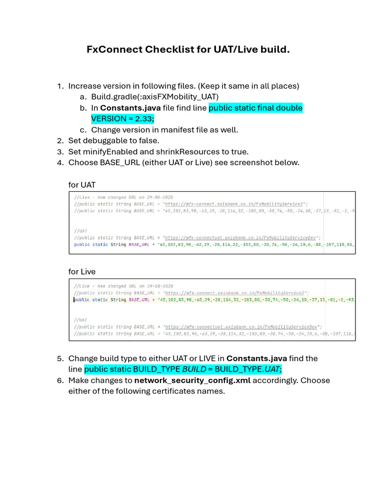 Developer's Guide: FxConnect Setup | PDF