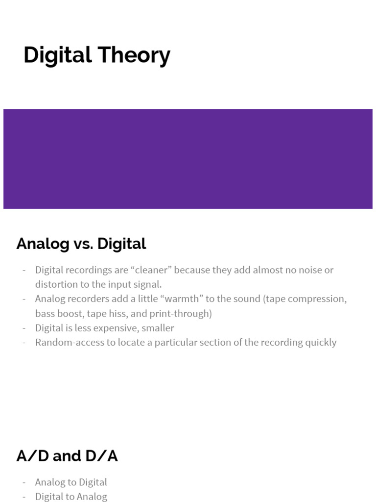 Digital Theory | PDF | Analog To Digital Converter | Sampling (Signal Processing)